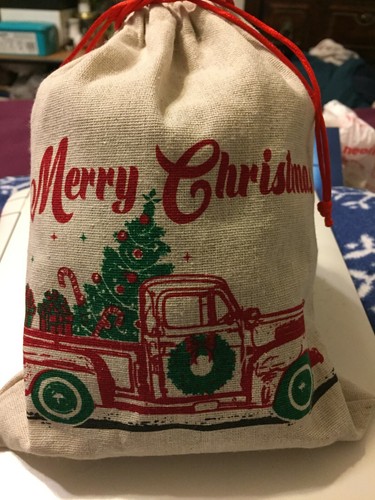 Handmade Personalized Merry Christmas Croker Sack Gift Sack 10x8 White ...