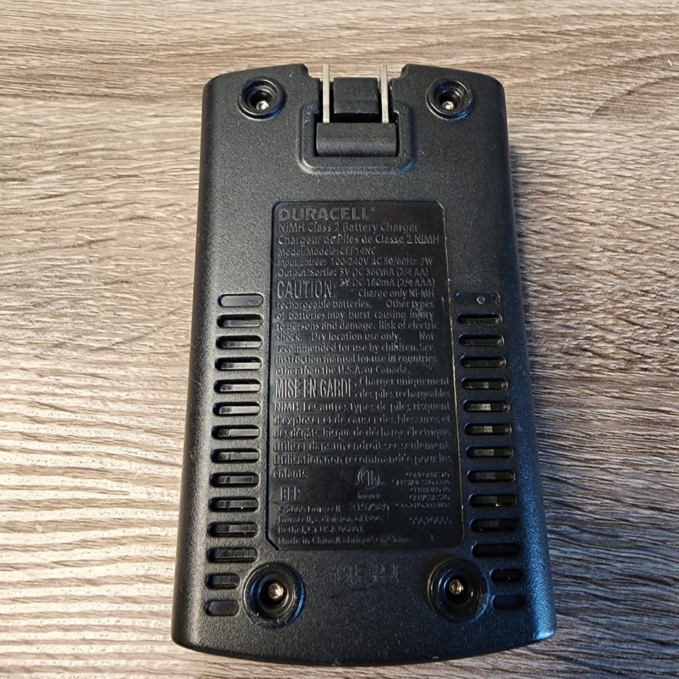 Duracell NiMH Battery Charger CEF14NC for AA AAA Batteries Wall Charger ...