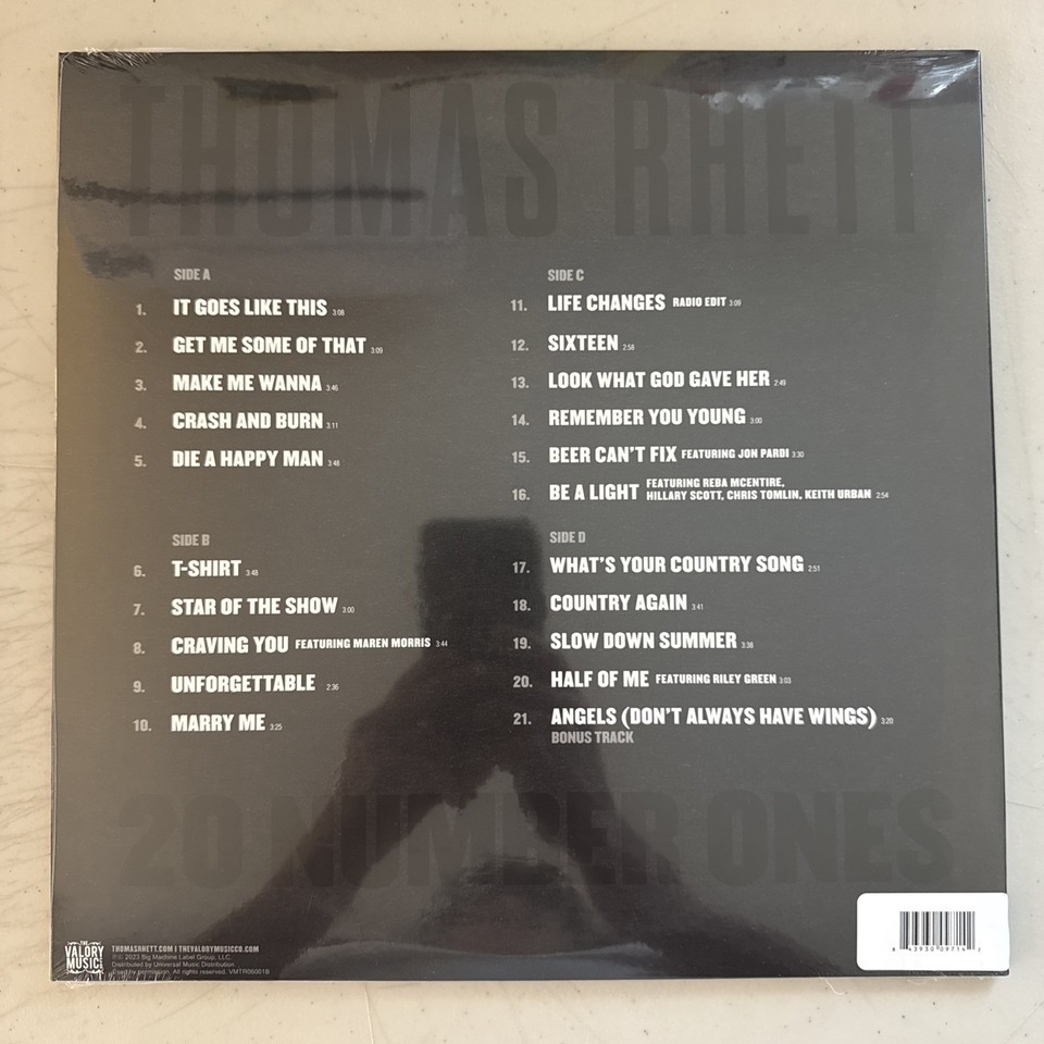 Thomas Rhett 20 Number Ones 2LP Gold Vinyl Brand New Sealed | eBay