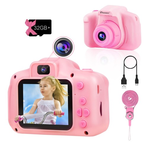 PROGRACE Kids Camera Girls Gift - Camera for Kids Dual Selfie Children ...
