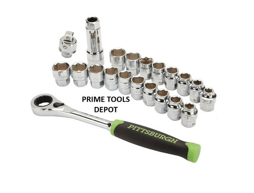 PITTSBURGH SAE and Metric Pass-Thru Socket Set, 21-Piece 62305 ...
