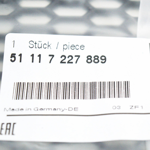 NEW BMW 3 E92 FRONT BUMPER LOWER CENTER GRILLE 51117227889 7227889 2009 ...