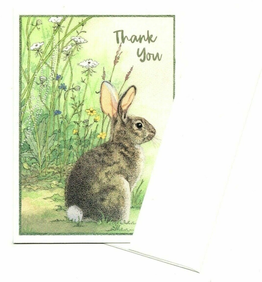 Thank You Greeting Card You Are Thoughtful Bunny Blessing Wishes Trader ...
