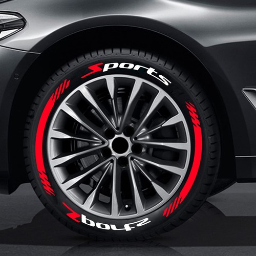 Car Tire Decals 3D Letters Rubber Stickers Decals DIY Motorcycle Wheel ...