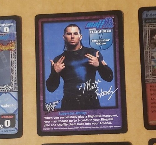 WWE Raw Deal CCG Matt Hardy Ultra Rare Foil 20 Card Lot Backlash SS3 V1 ...