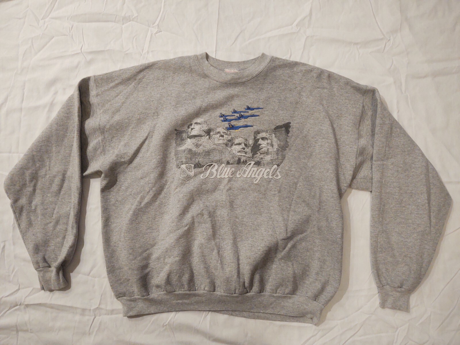 Vintage Embroidered Blue Angels USN Crewneck Sweatshi… - Gem