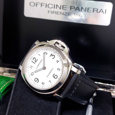 Panerai 44mm White Dial Luminor REF: PAM10 PAM00010 | eBay
