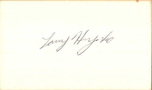 Larry Hrynko Signed 3x5 Index Card Cut 1979-84 Midland Cubs Quad Cities ...