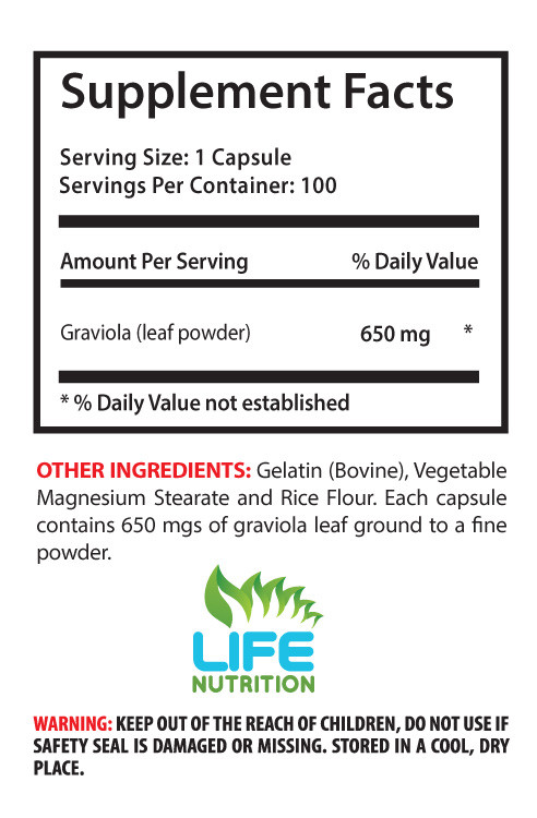 Graviola Seeds- Graviola (leaf powder) 650 mg Immune System Booster ...