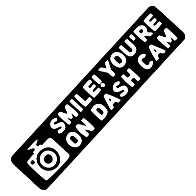 Smile You're On Dash Cam Dashcam Decal Stickers Car Truck Window 22 ...