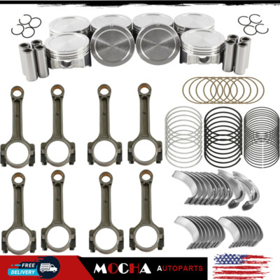 Pistons w/ Rings Connecting Rod Set Fits1999-2007 Chevrolet GM 5.3L LS ...