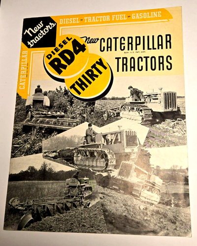 Caterpillar RD4 Diesel Tractor Thirty Product Sales Catalog 1937 ...