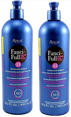 2 Pack-Roux Fanci-Full Instant Hair Color Rinse # 23 Frivolous Fawn 15. ...