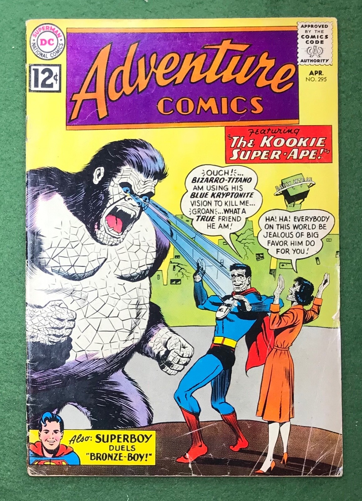 Adventure Comics #295 DC Silver Age 1st Bizarro Titano Super Ape ...