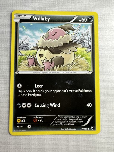 Vullaby Pokémon TCG Card 57/124 Diapered Pokémon 2016 | eBay