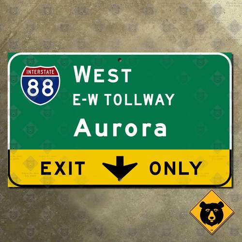 Illinois Interstate 88 East-West Tollway Aurora freeway highway road ...