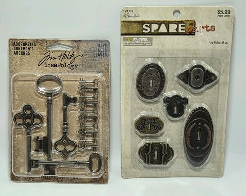 NIP Tim Holtz Idea-ology & Spare Parts Skeleton Keys Key Holes ...