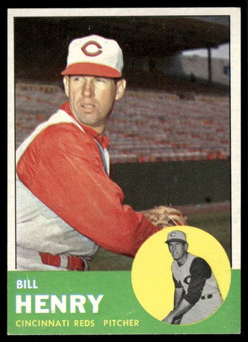 1963 Topps #378 Bill Henry Cincinnati Reds | eBay