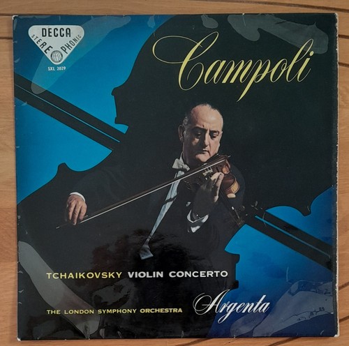 TCHAIKOVSKY CAMPOLI VIOLIN CONCERTO LONDON SYMPHONY 1958 UK LP DECCA ...