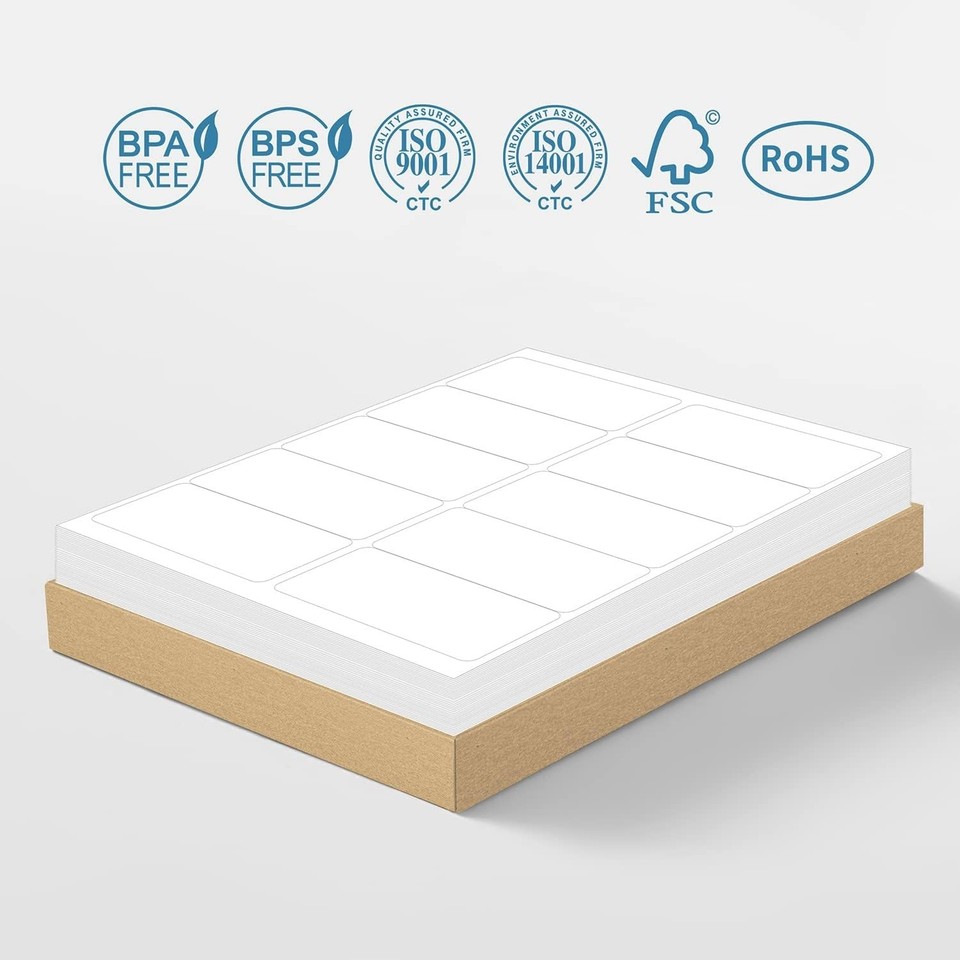 Shipping Labels Pack 2x4 White Matte Paper 1000 Stickers for Mail ...