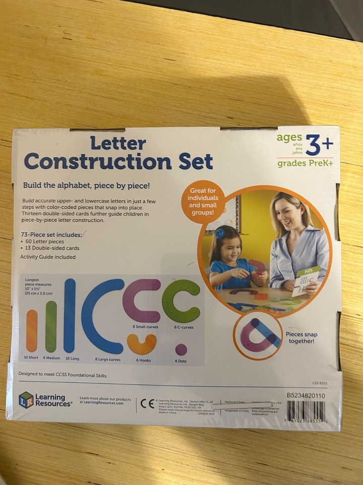 Learning Resources Letter Construction Activity Set #8555 - Factory ...