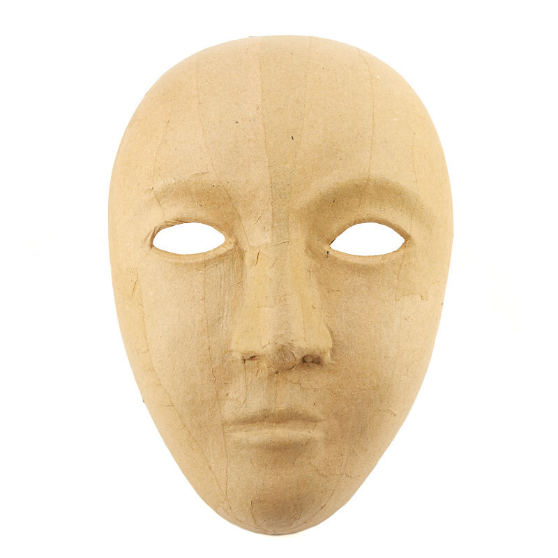 Set of 4 Paper Mache 8-1/2" Masks Ready to Paint, Decoupage and ...