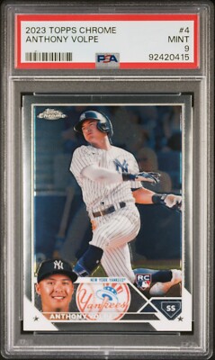 2023 Topps Chrome - #4 Anthony Volpe Rookie Card PSA 9 MINT | eBay