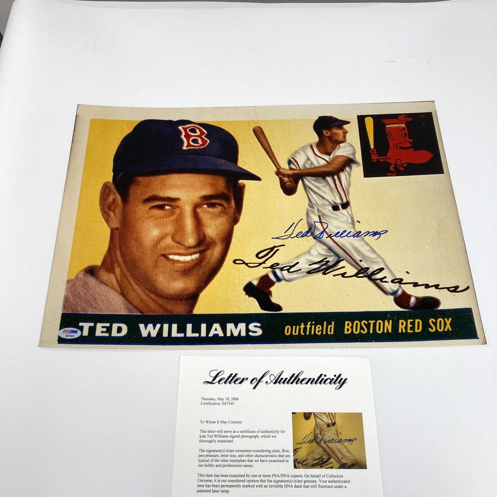 Ted Williams Signed 1955 Topps Large 12x20 Photo PSA DNA COA | eBay