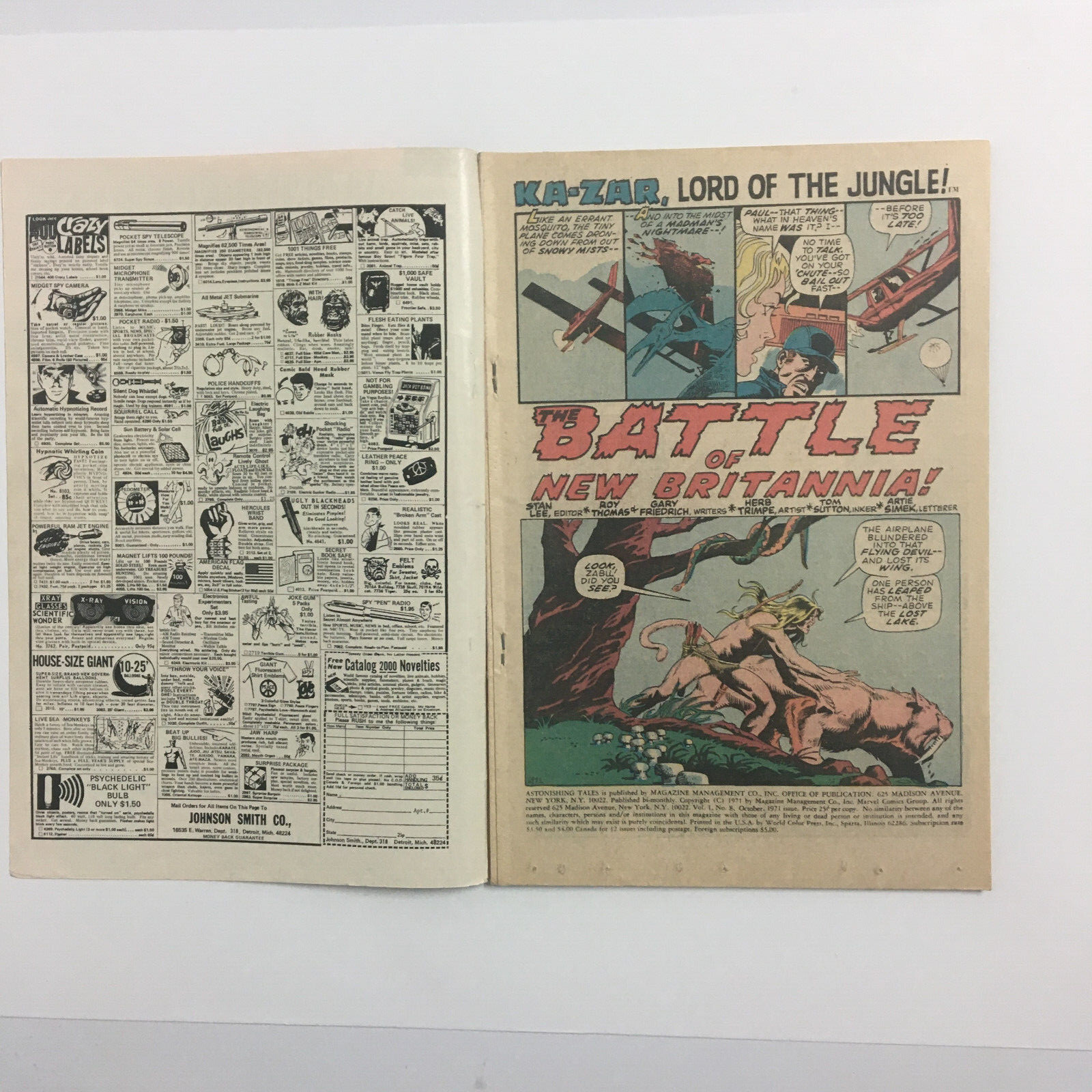 Astonishing Tales #8 1st Cynthia Von Doom Dr Doom Kazar High Grade ...