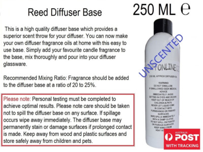 2 x 250 ml Approx Unscented Reed Diffuser Base plus 20 sticks | eBay
