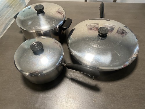 3 Vintage REVERE WARE Copper Clad Bottom. 2qt, 1qt. 12 In Pans | eBay