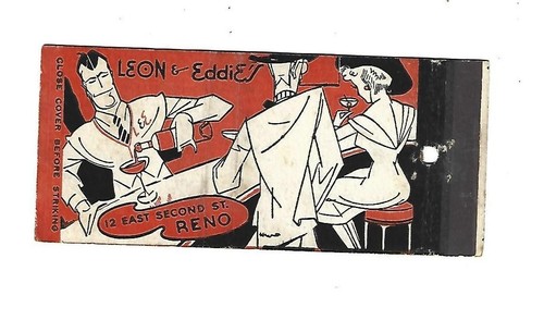 Leon & Eddie's - Reno Matchcover | eBay