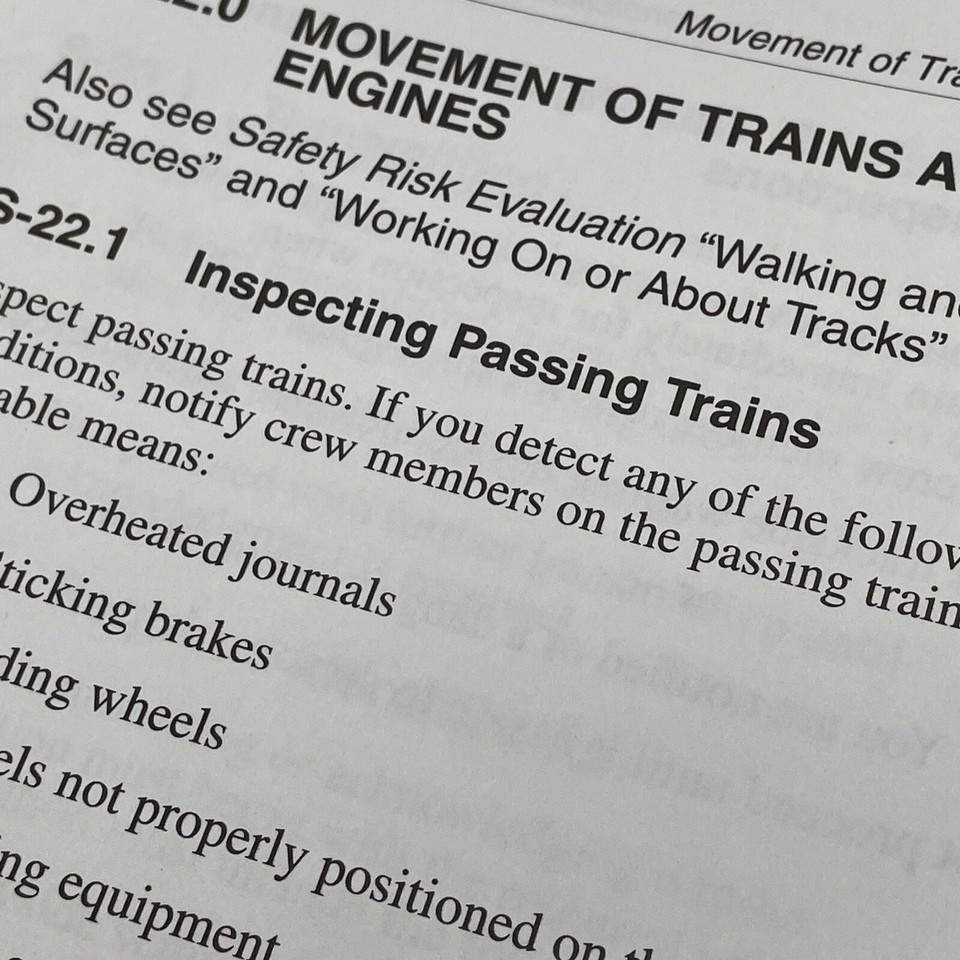 Burlington Northern Santa Fe 1997 Operating Safety Rules Book BNSF ...
