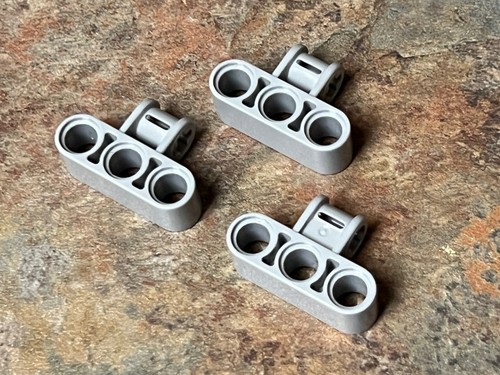 (3PK) LEGO TECHNIC AXLE & PIN CONNECTOR 3-HOLE PERPENDICULAR, LIGHT ...