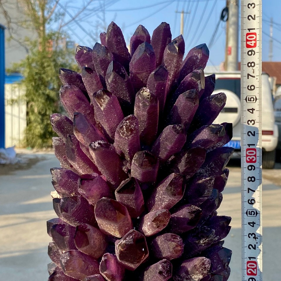 27.31LB New find purple Phantom Quartz Crystal Cluster mineral samples ...