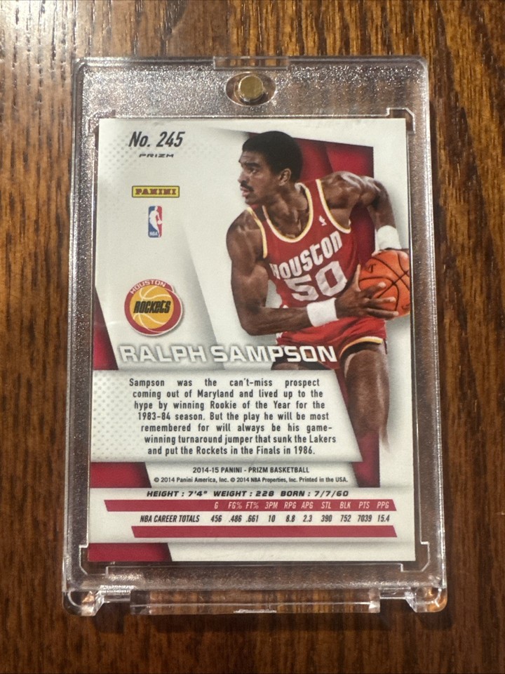 2014-15 Panini Prizm Yellow and Red Mosaic Prizms Ralph Sampson #245 ...