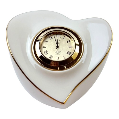 Lenox Keepsake Collection Small Heart Shaped Desk Clock New In Box | eBay
