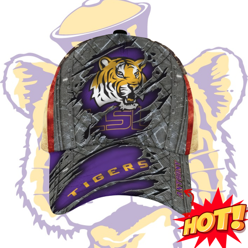LSU Tigers Skull Style Custom Baseball Cap – Fan Gift | eBay