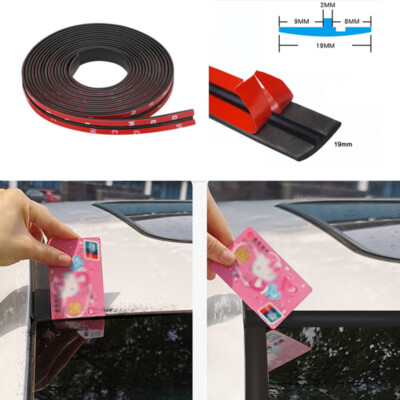 Car Rubber Seal Strip T Shaped Trim Weatherstrip Roof Windshield ...