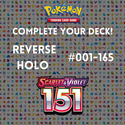 Scarlet & Violet: 151 Reverse Holo Pokemon TCG Single Cards Pick a Card ...