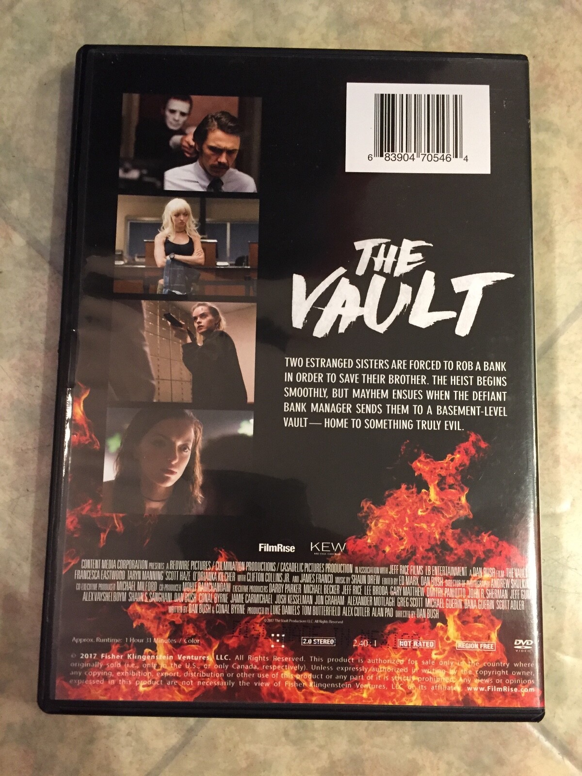 DVD The Vault 2017 James Franco Clifton Collins jr Scott Haze Taryn ...