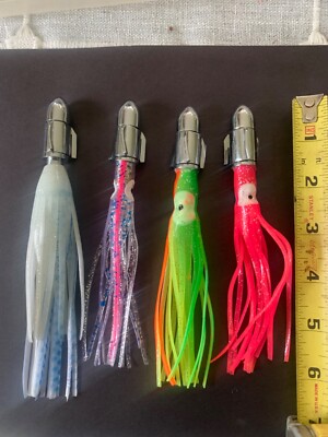 Lot of 4 spinner head tuna clones catchy tackle albacore lure trolling ...
