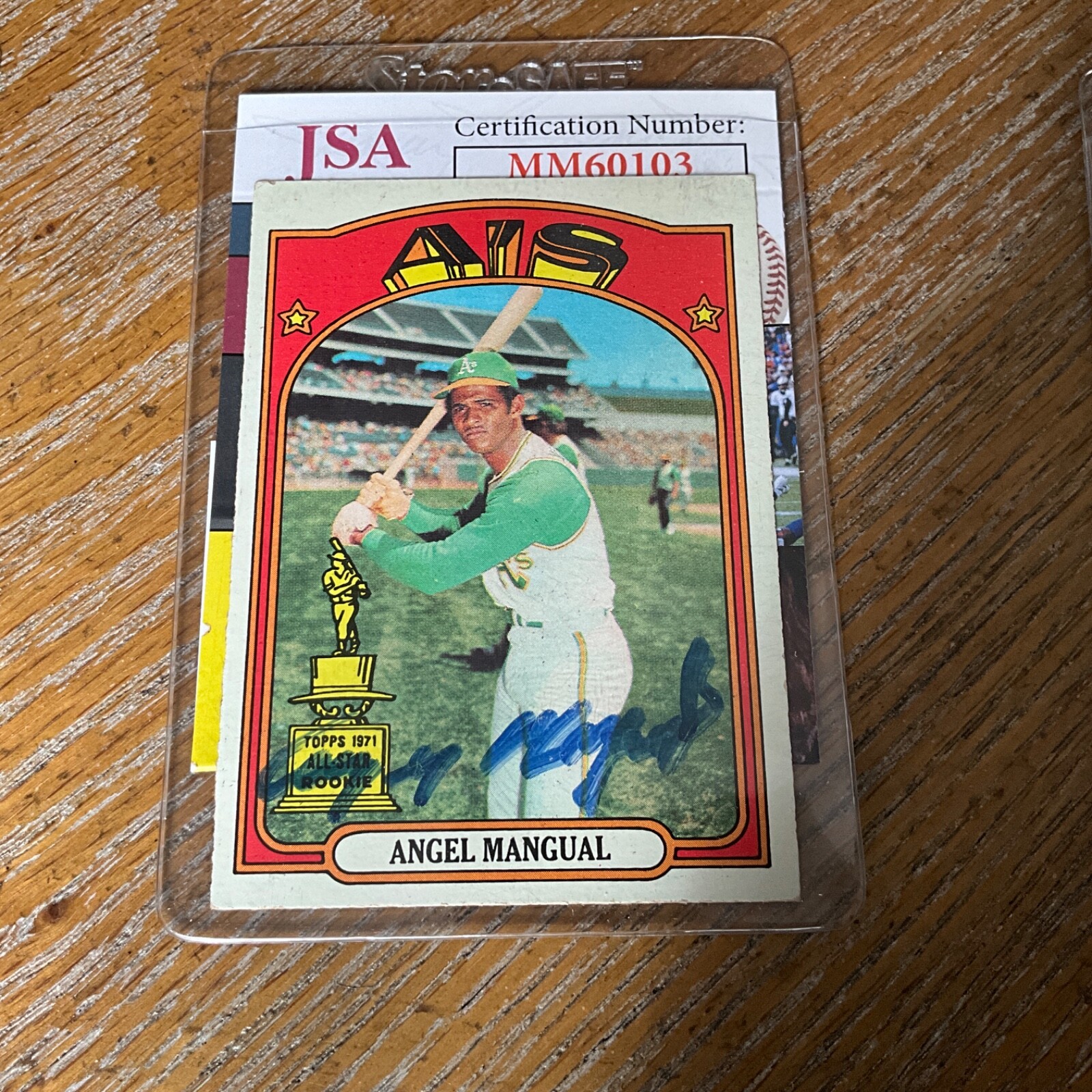 autographed 1972 Topps ANGEL MANGUAL. TOUGH AUTO. JSA CERT | eBay