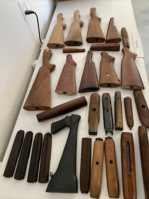 Vintage Gun Butt Stock Parts Lot 28 Pieces | eBay