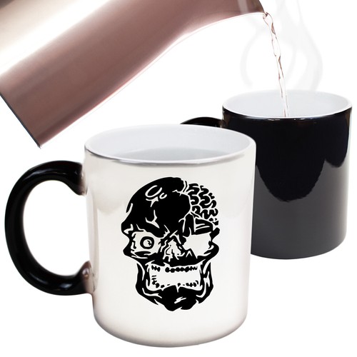 Zombie Skull Funny Mugs Novelty Colour Changing Mug GIFT BOXED Boxed ...