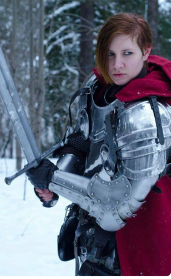 Medieval Knight Suit Of Armor Female Fantasy Costume Templar Combat ...