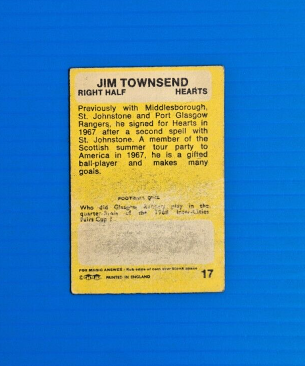 A&BC Scottish 1968 Yellow Backs -17 JIM TOWNSEND (HEARTS) | eBay UK