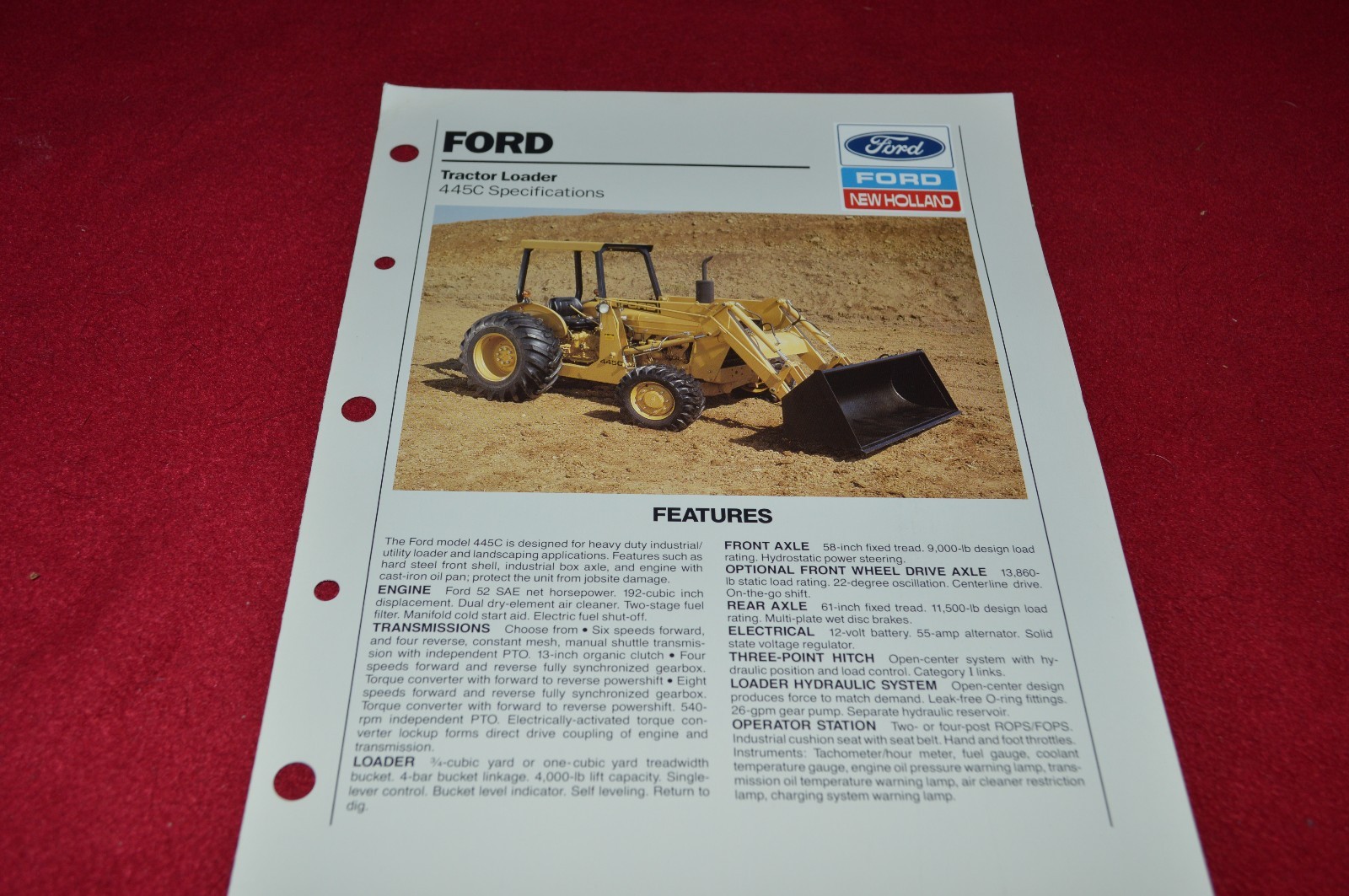 Ford Tractor 455C Tractor Loader Dealer's Brochure YABE14 | eBay