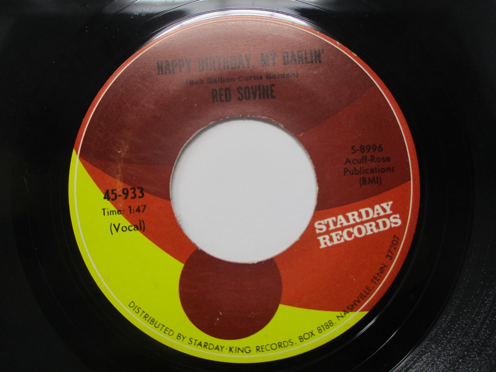 Red Sovine Happy Birthday My Darlin / I'll Sail My Ship Alone 45 ...