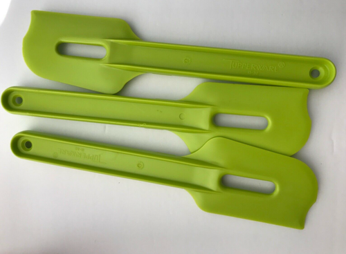 Three New Tupperware Paddle Scraper Spatulas in Margarita Green 8.75" x ...